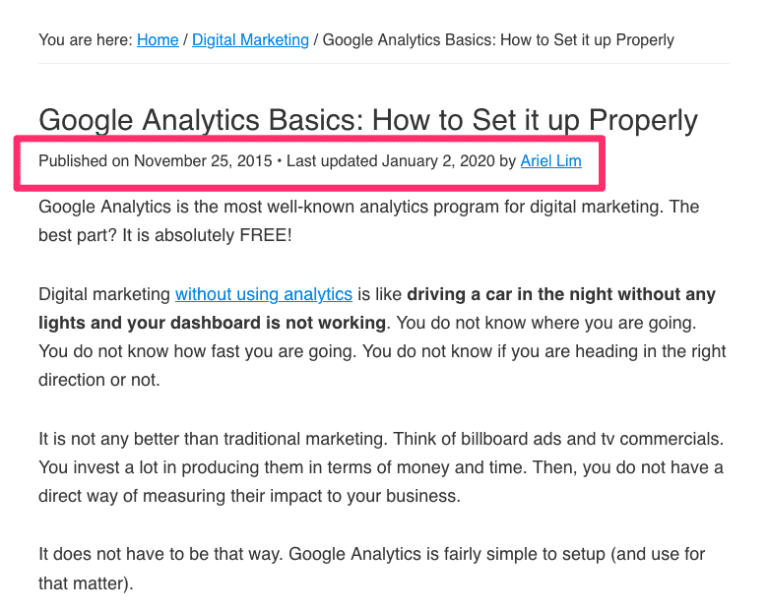 How To Show Last Modified Date Instead Of Published Date On Your Wordpress Website Ariel Lim